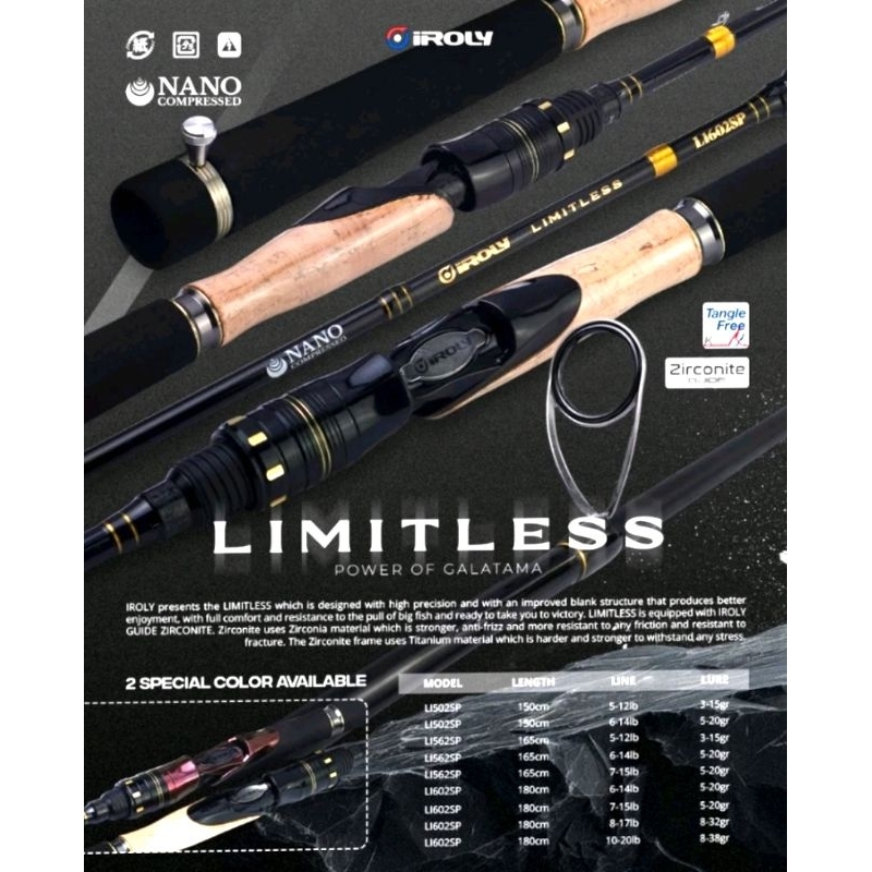 SOLID CARBON ROD IROLY LIMITLESS 602(8-17lb) | Shopee Malaysia