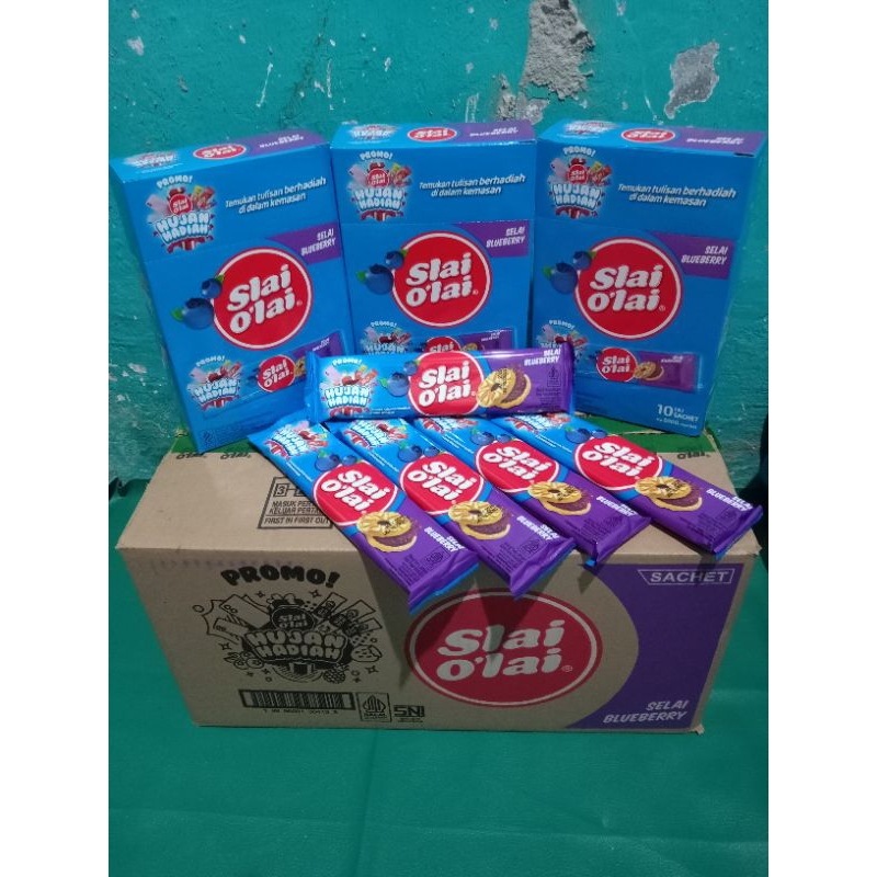 Slai olai blueberry Flavor 1 box Contains 10 Sachets Of New Packaging ...