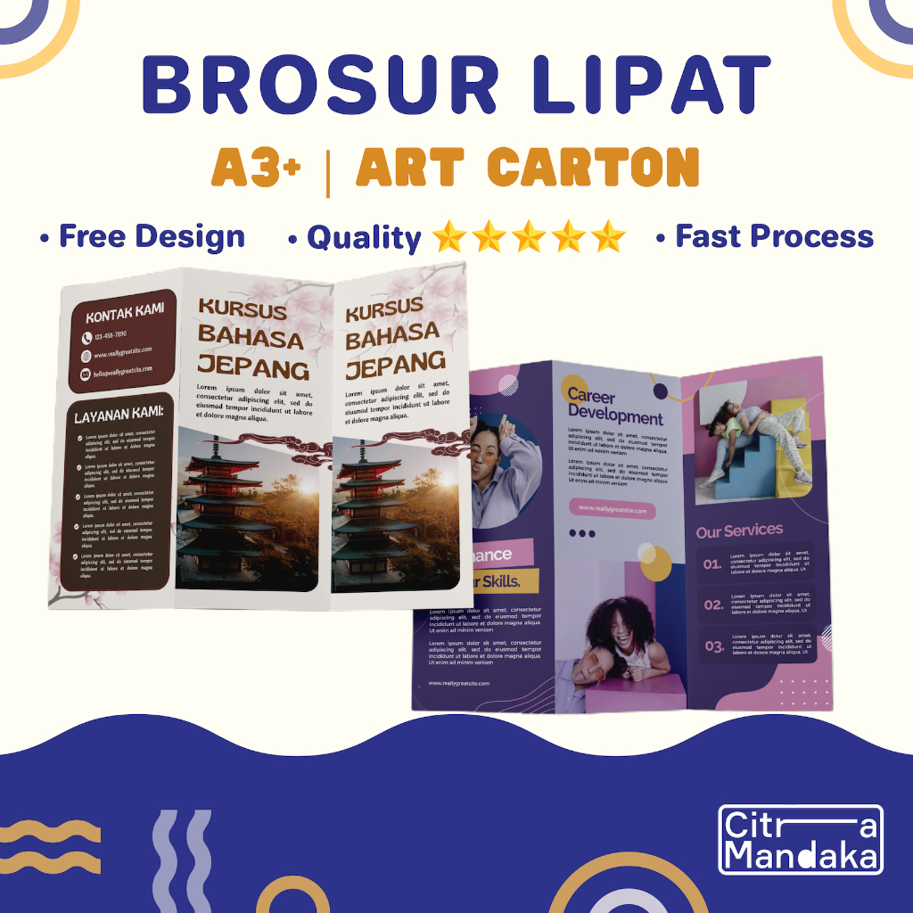 Print A3 Folding Brochure | Print Leaflet Art Carton | Shopee Malaysia