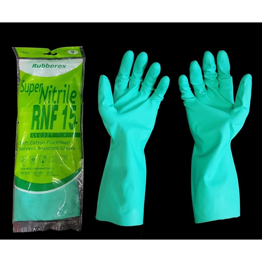 Super Nitrile Gloves RNF 15 Rubber Glove Green Rubberek | Shopee Malaysia