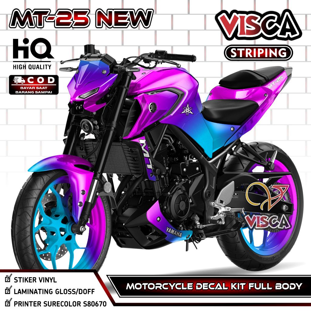 Decal MT25 New Full Body/Sticker Motor MT25 New Full Body/Dekal MT-25 ...