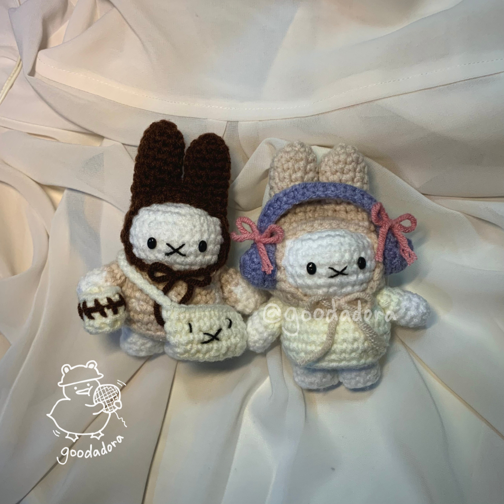 GANTUNGAN Miffy Amigurumi Keychain Crochet/Keyring Couple/Custom ...