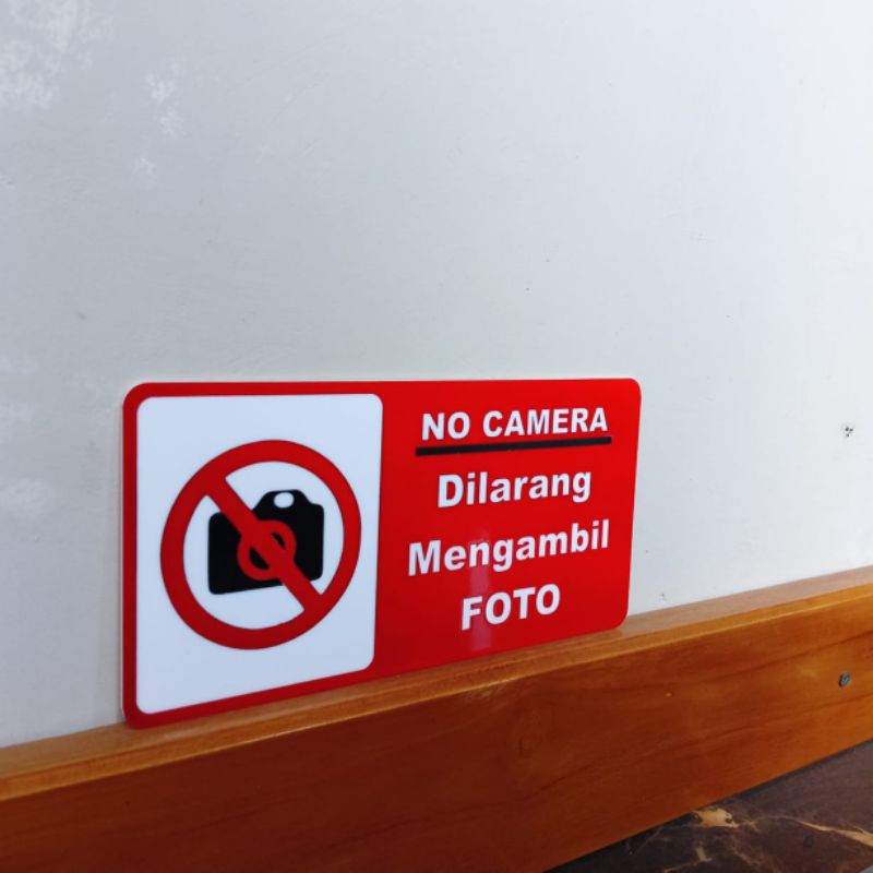 The Signboard is prohibited to take photos | Yard acrylic Signboard ...