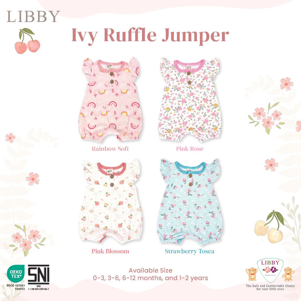 Libby IVY Ruffle MOTIF/PUFFY JUMPER Cotton JUMPER Earth Series/Baby ...