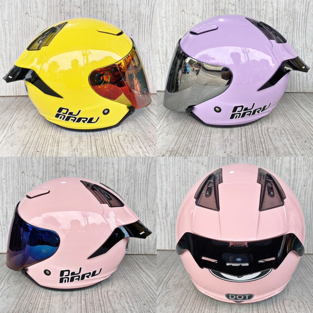 Helmet KYT DJ MARU SOLID All Colors [Handsome Package/KYT HAL FACE ...