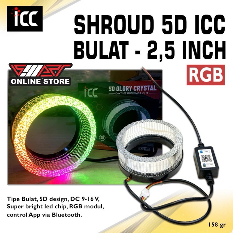 (0278-RGB) 5d ICC SAMBA SHROUD LAMP RGB COLOR + ANROID APPLICATION ...
