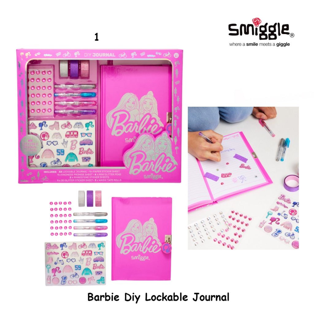 Barbie DIY LOCKABLE JOURNAL- BARBIE SMIGGLE JOURNAL BOOK 100% ORIGINAL ...