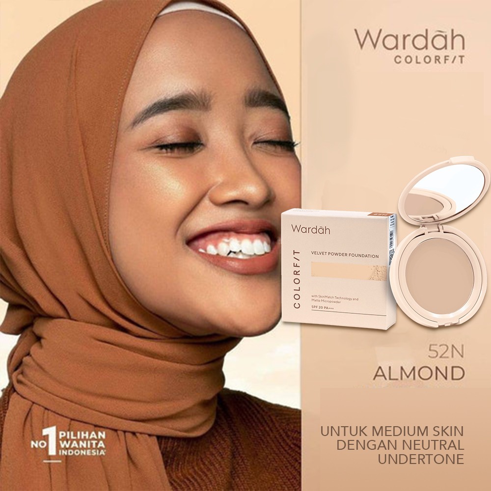 Wardah Colorfit Velvet Powder Foundation Refill - Compact Powder With ...