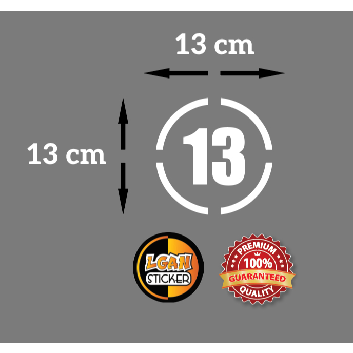 Round Strip Model Number Sticker, Revlektive Material, Diameter 13 cm ...