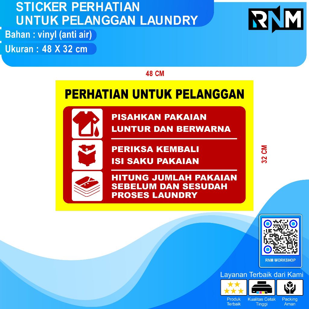 Compartment STICKER FOR LAUNDRY CUSTOMER 48 X 32 | Shopee Malaysia