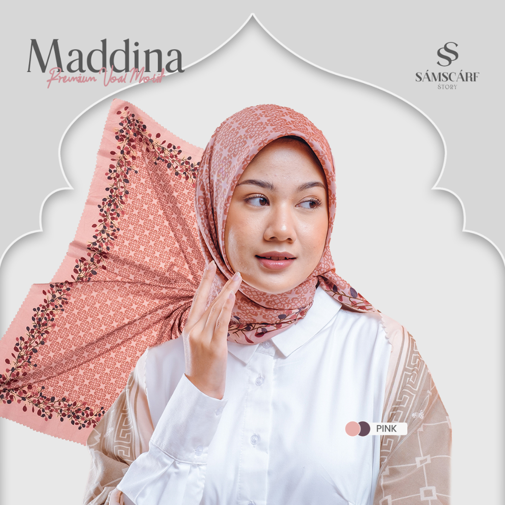 Maddina Motif Hijab - 120 Premium Lasercut Printing Rectangular Voal ...