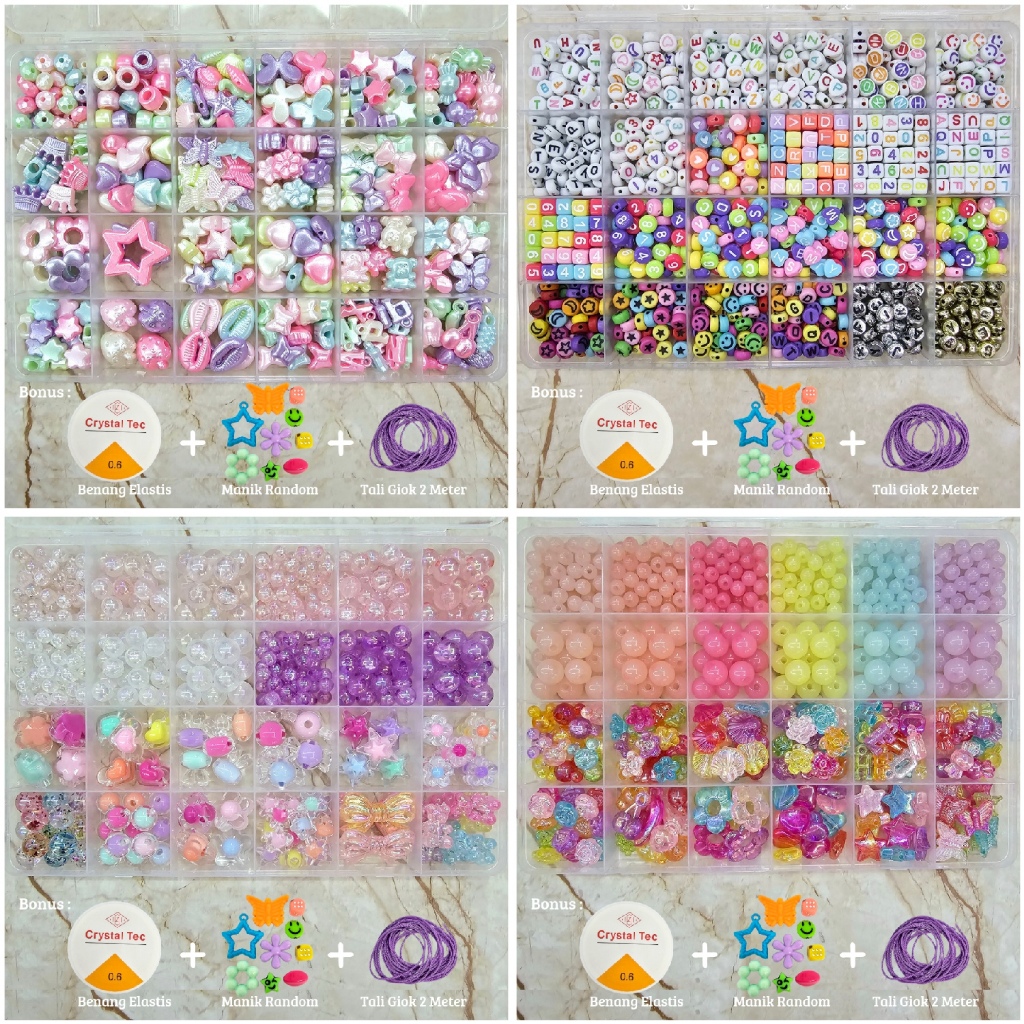 Diy Aesthetic Beads Set - 1 Set DIY Beads - Beads 1 Complete Box Set ...