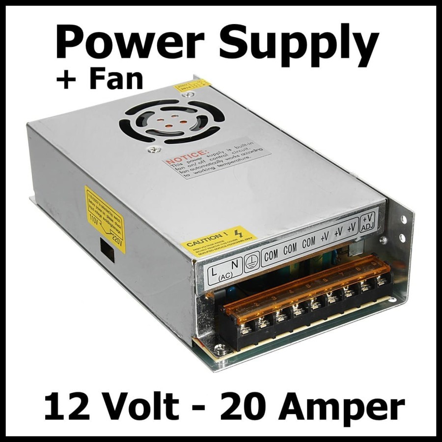 Power Supply Switching Adapter 12V 20A 20 Ampere 12 Volt 20A ...