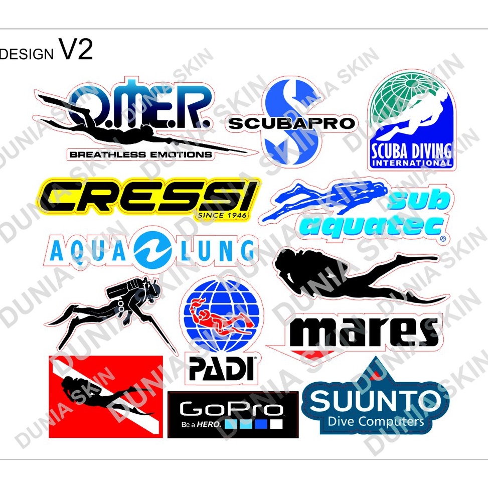 CODE V62U Rimowa Travel Label Design V2 SCUBA Diving Dive Logo Sticker ...