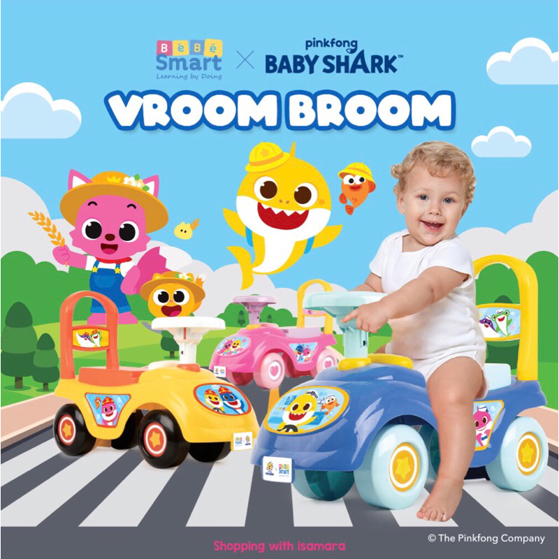 Bebe Smart x Pinkfong Baby Shark Vroom Broom Ride On | Shopee Malaysia