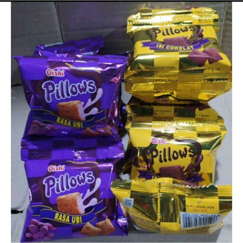 Snack OISHI PILLOW SMALL CHOCOLATE FLAVOR / UBI SMALL RENCENG ...
