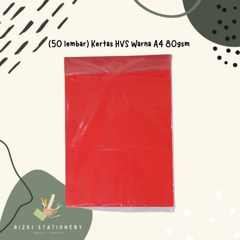 MERAH (50 Sheets) Red SiDU A4 80gsm Color HVS Paper | Shopee Malaysia