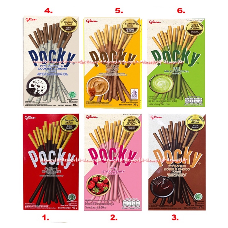 Glico Pocky Biscuit Stick Flavor Cookies Cream Choco Banana Matcga ...