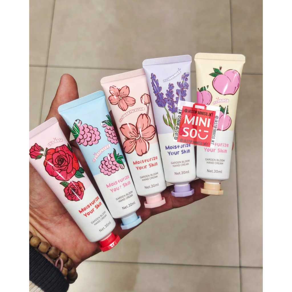Miniso Hand Cream GARDEN BLOOM (30ml) CHERRY BLOSSOM / ROSE / LAVENDER ...
