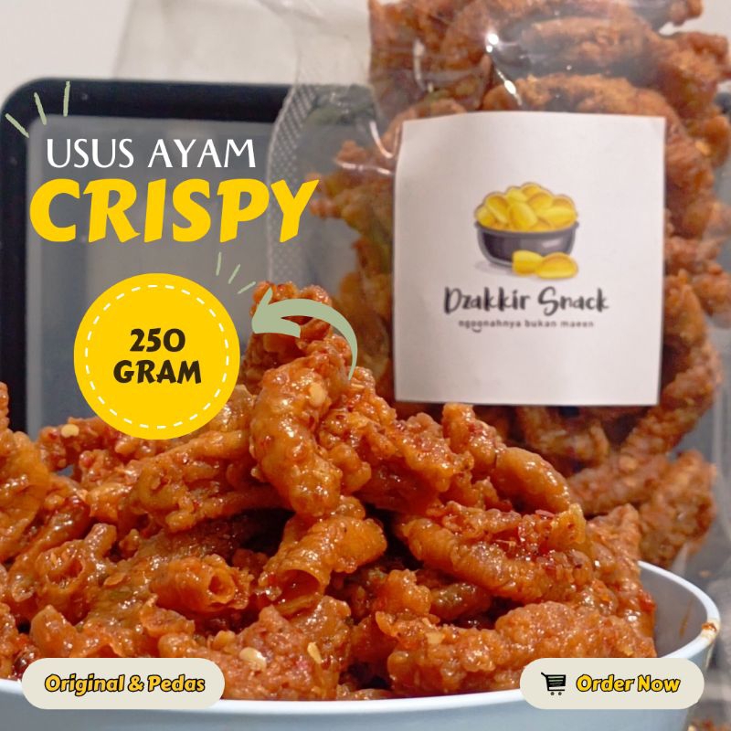 Crispy Chicken Intestine 250gr Original And Spicy, Crispy Chicken ...