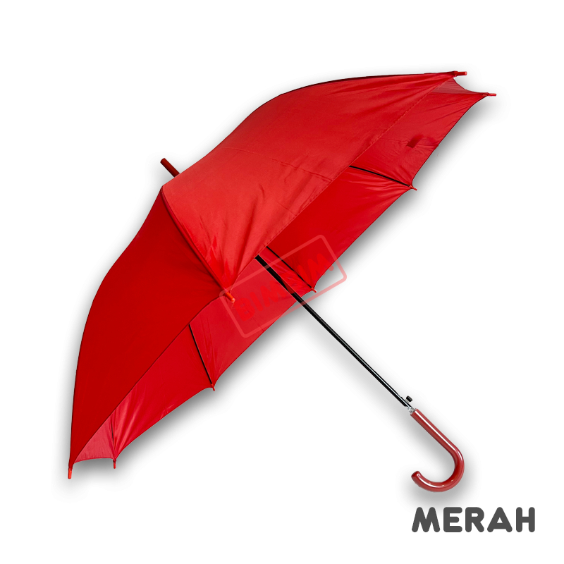 MERAH Standard Simple Plain Imported Quality Red Umbrella | Shopee Malaysia