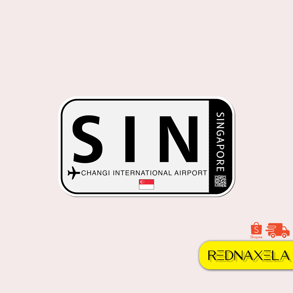 Vinyl Sticker Changi Intl Airport Code SIN Sign Sticker | Shopee Malaysia