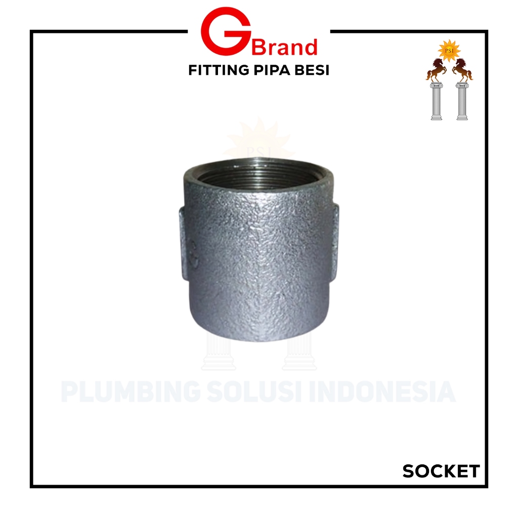 G Brand Socket Galvanized Iron Drat BSPT 1/2 Inch / 20 mm | Shopee Malaysia