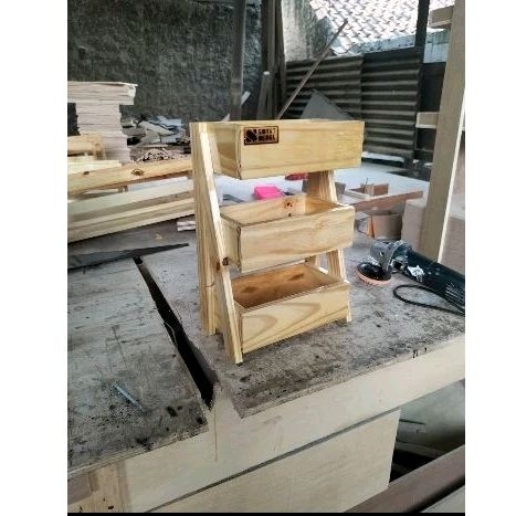 KAYU Spice Rack 3-tier Dutch Teak Wood Sturdy Aesthetic Smart Furniture ...