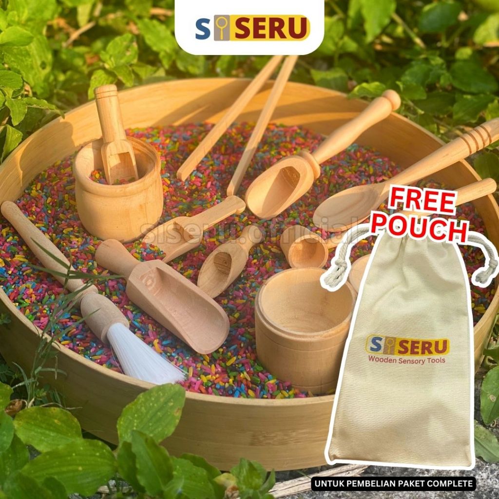 Sensory Bin Tools | Wooden Scoon, Tweezer, Spoon and Bowl for Sensory ...