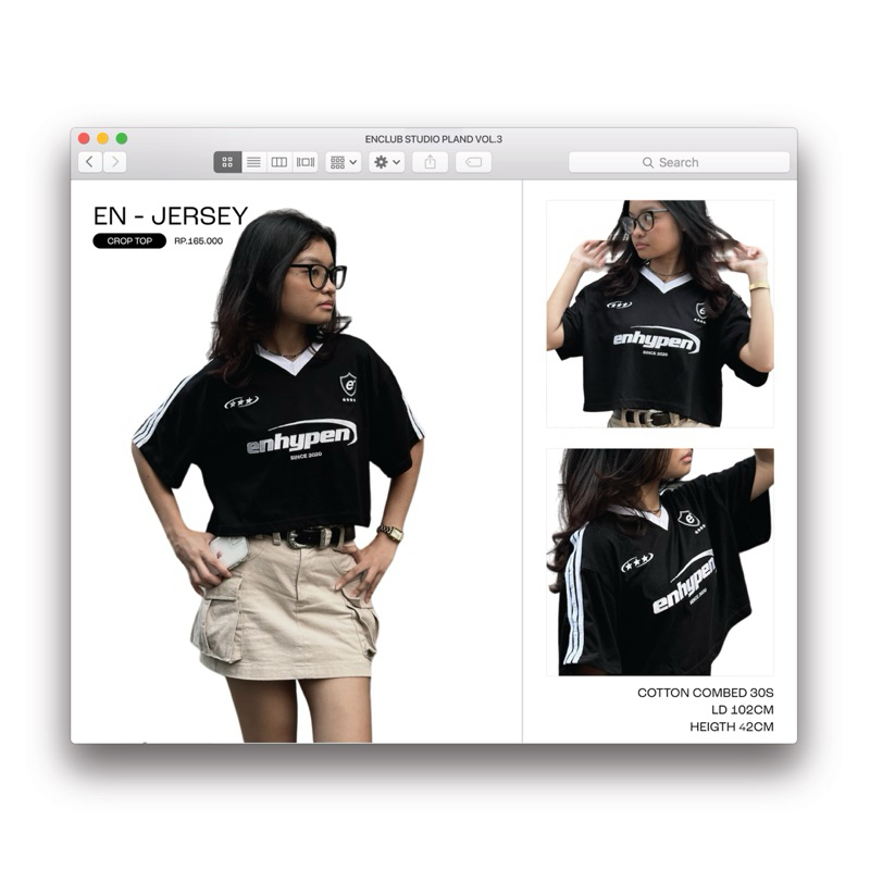 Enhypen JERSEY CROP TOP | Shopee Malaysia