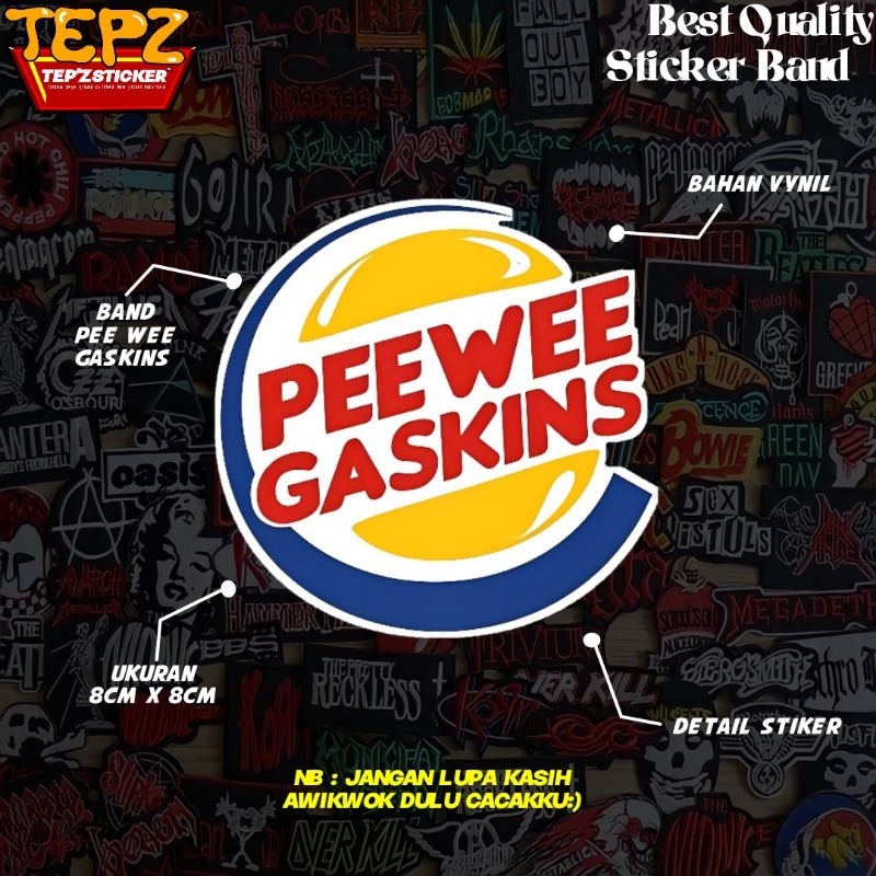 Sticker (BAND PEE WEE GASKINS) BAND STICKER|Metal Sticker|Aesthetic ...