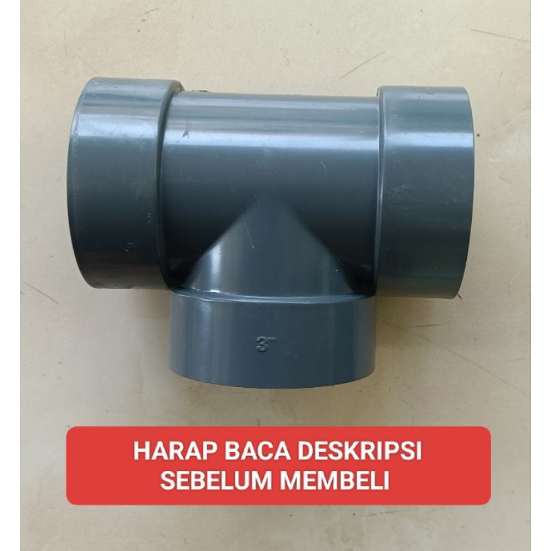 Tee T 3" Inch Type D Not Rucika PVC Pipe Connection | Shopee Malaysia