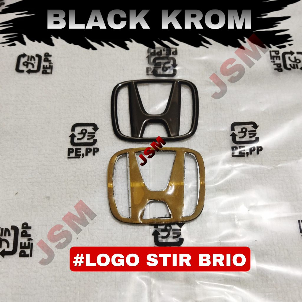 Honda BRIO Steering Wheel Logo Emblem Black Chrome/ HONDA BRIO ...