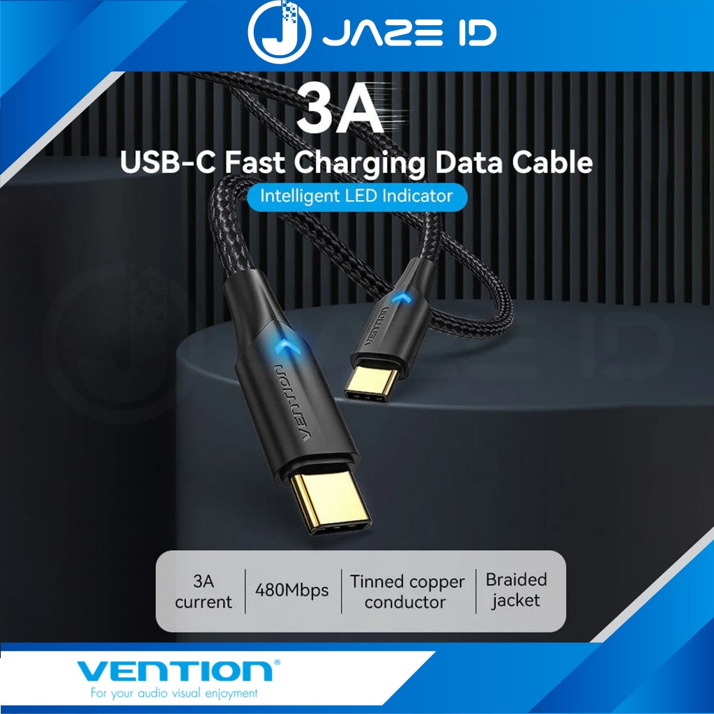 Vention USB Type C to C PD C 3A Fast Charge QC 4.0 60W 1M 1.5M Cable ...
