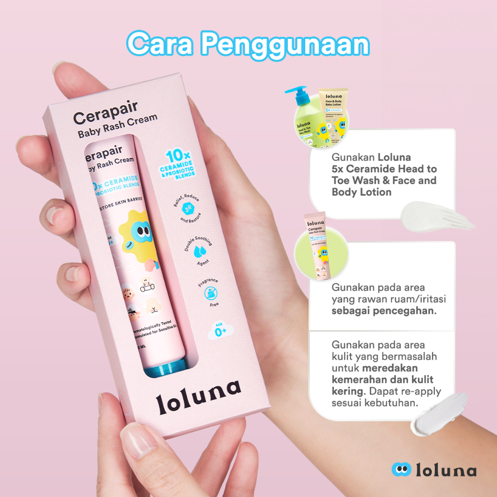 Loluna Cerapair Baby Rash Cream 30ml - anti Rash, Irritation And ...