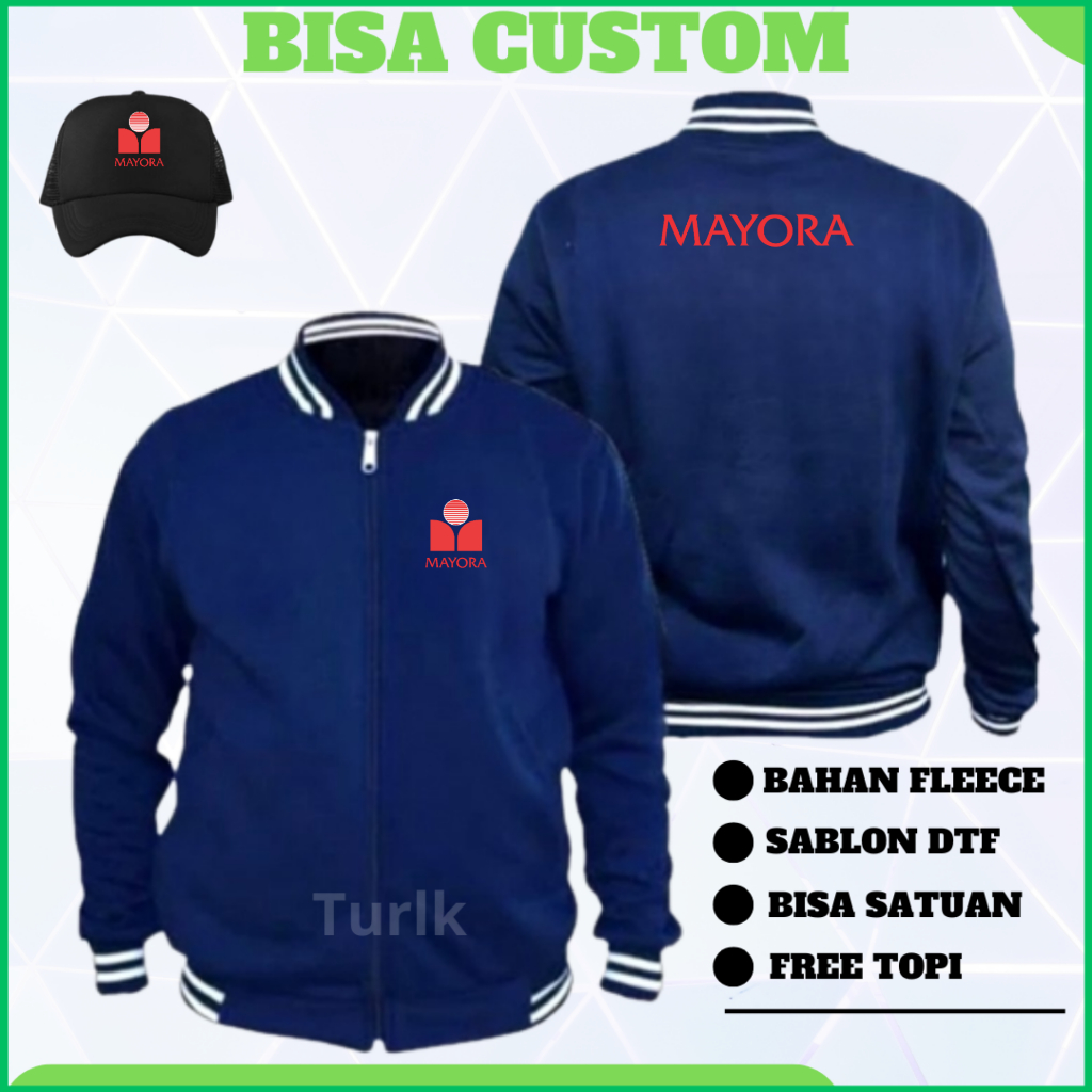 Mayora Jacket Mayora Varsity Jacket Custom Free Top | Shopee Malaysia