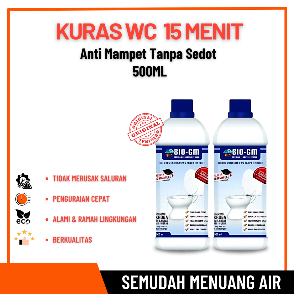 Clogged Sapiteng Toilet Toilet Cleaning Liquid 500ML Best Quality ...
