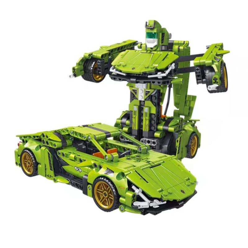 TRANSFORMERS ENGINE MORPH GREEN FC9114 STACKING BLOCK EDUCATIONAL TOY ...