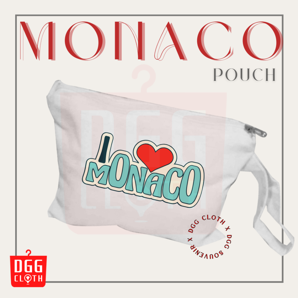 Dggcloth Pouch Monaco Souvenir Pouch Screen Printing By Monaco City ...