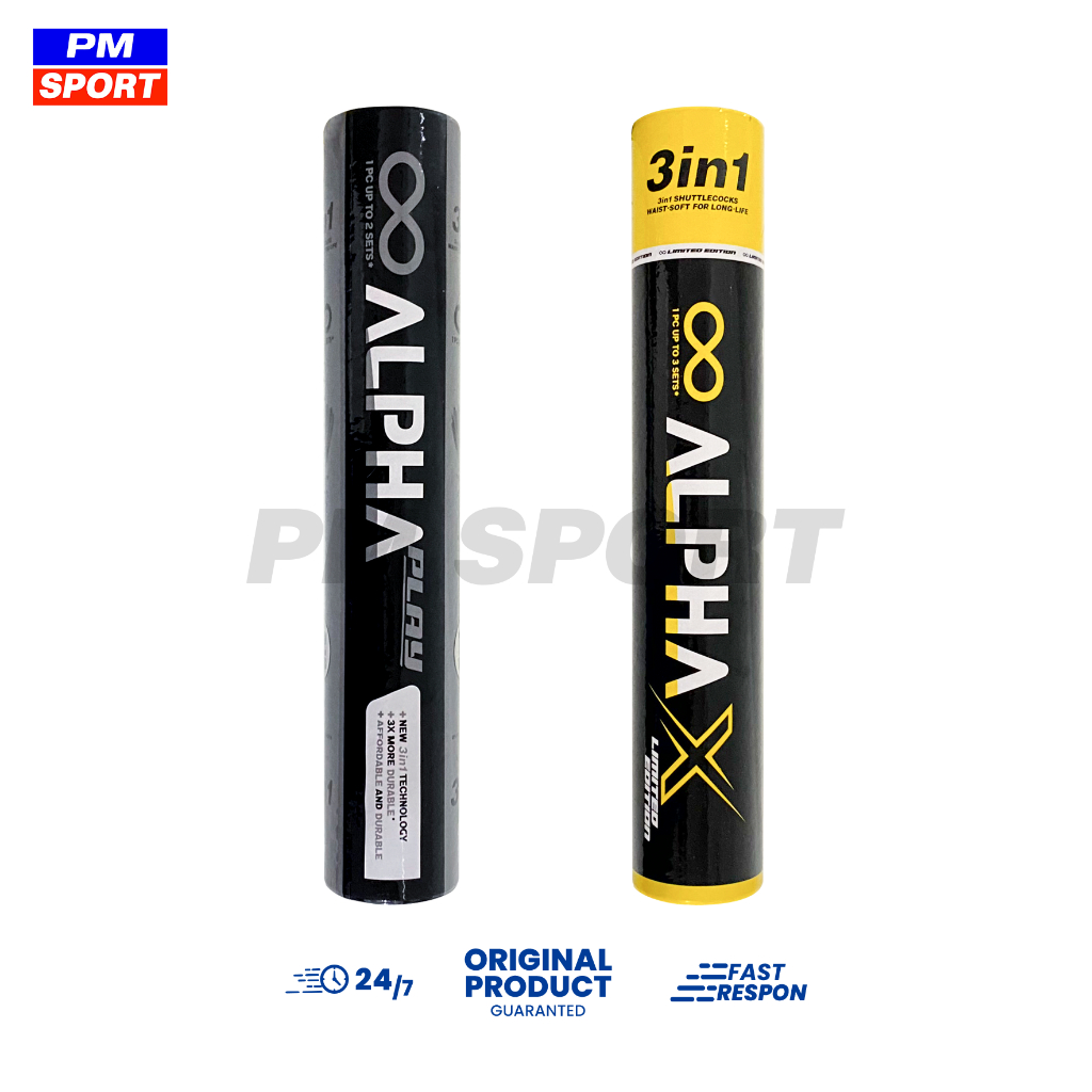 Shuttlecock COCK BADMINTON/BADMINTON ALPHA PLAY ALPHA X LIMITED EDITON 3IN1 3 IN 1 ORIGINAL ...