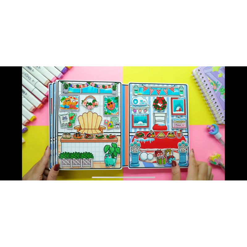 Toca Boca Educational Toys Paper book Paper Doll Toca Variation Winter ...