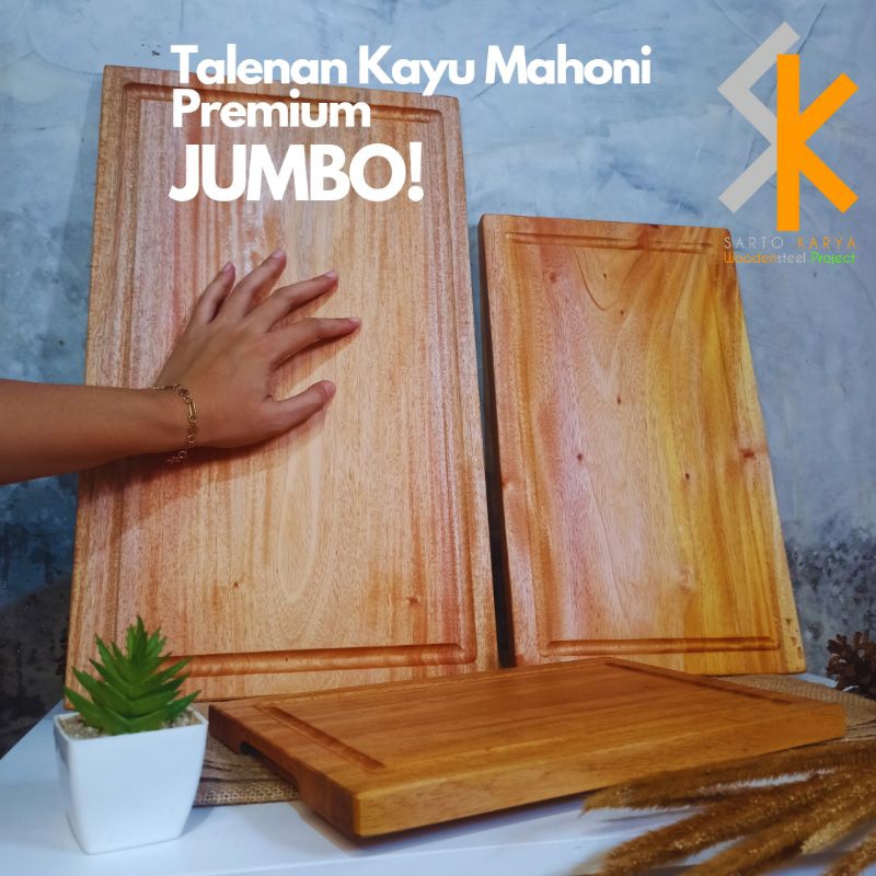 KAYU Premium Jumbo Mahogany Cutting Board/Flat Mahogany Tray | Shopee ...