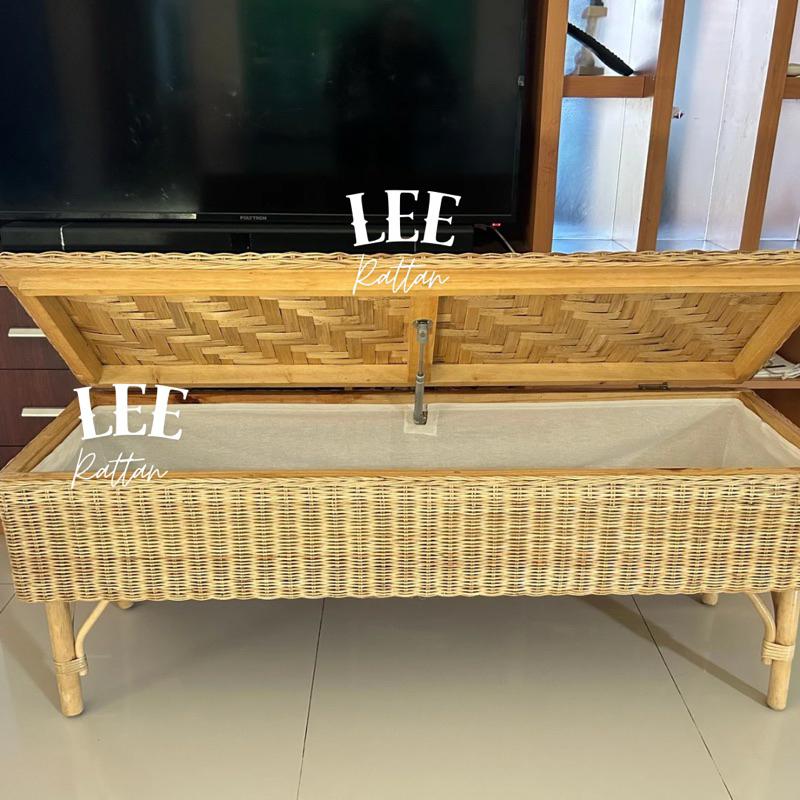 Ikea Rattan Chair/Bench With Storage Rattan/Ikea Rattan Storage Box/New ...