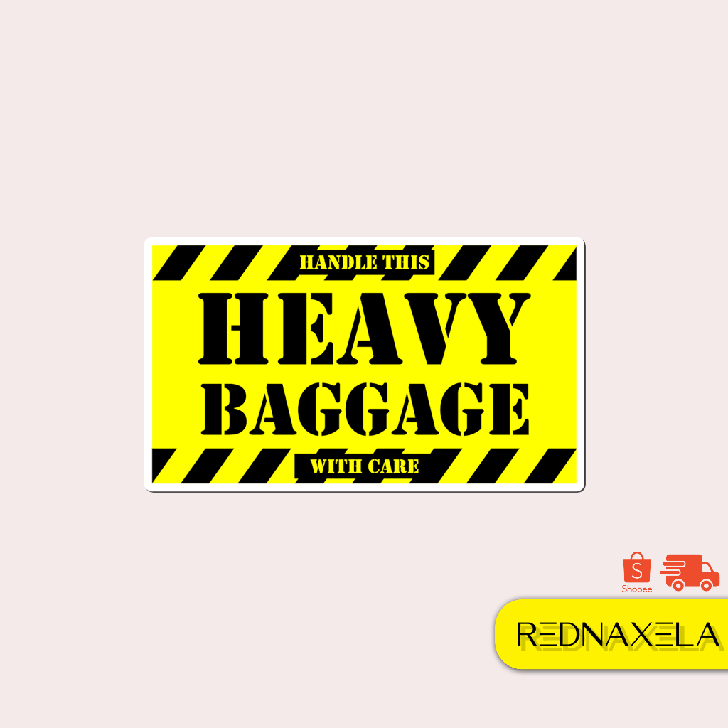 Vinyl Heavy Baggage Warning Sticker Outdoor Suitcase Waterproof Sticker ...