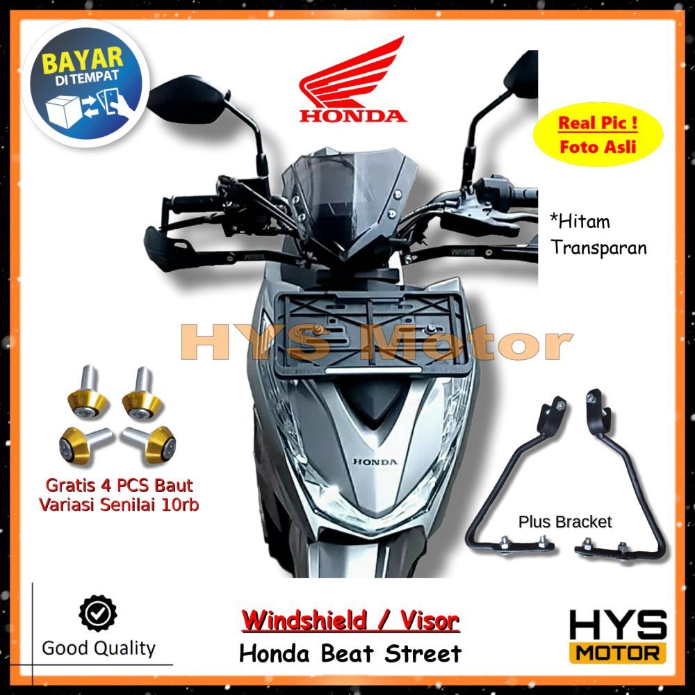 Hys Windshield Variation HONDA Beat Street - Visor Windshield Winsil ...