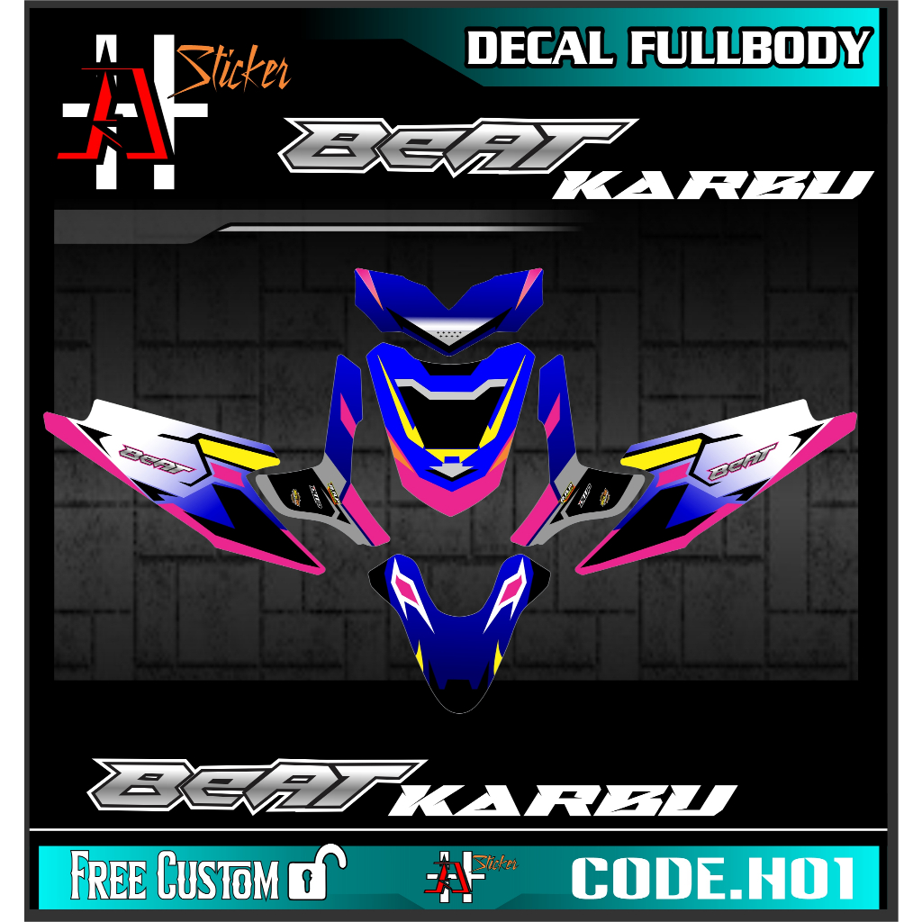 Decal Beat Carburetor 2008 2009 2010 2011 2012 Variation DECAL Sticker ...