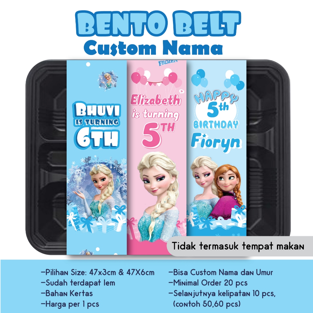 Bento BELT FROZEN PAPER BELT ELSA FROZEN BIRTHDAY GREETINGS HAPPY ...