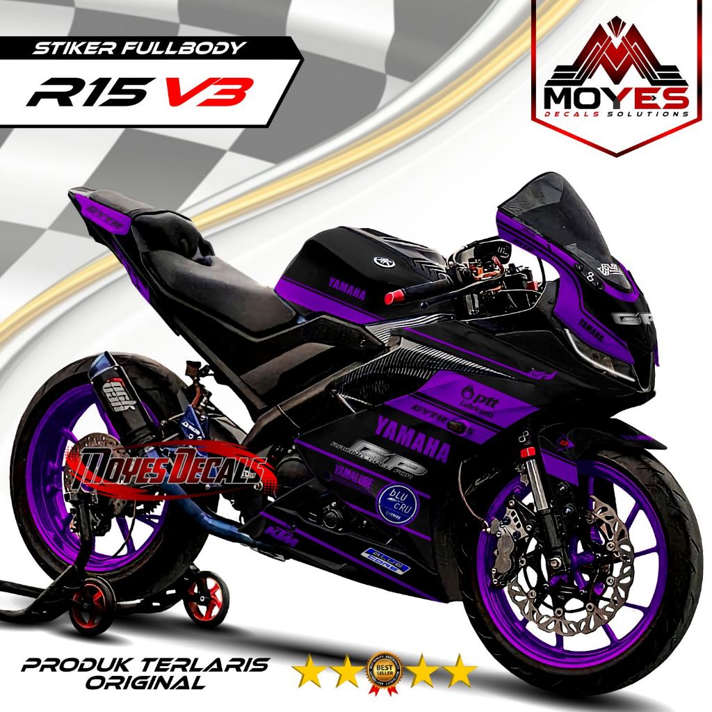 Latest Cool Fullbody Variation Sticker Decal Yamaha R15 V3 Design ...