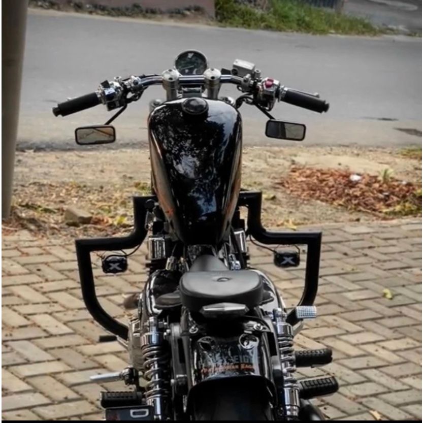 HANDLEBAR DRAGBAR BOBBER CHOPPER BLACK DIAMETER 22MM PNP BENELLI PE250 ...