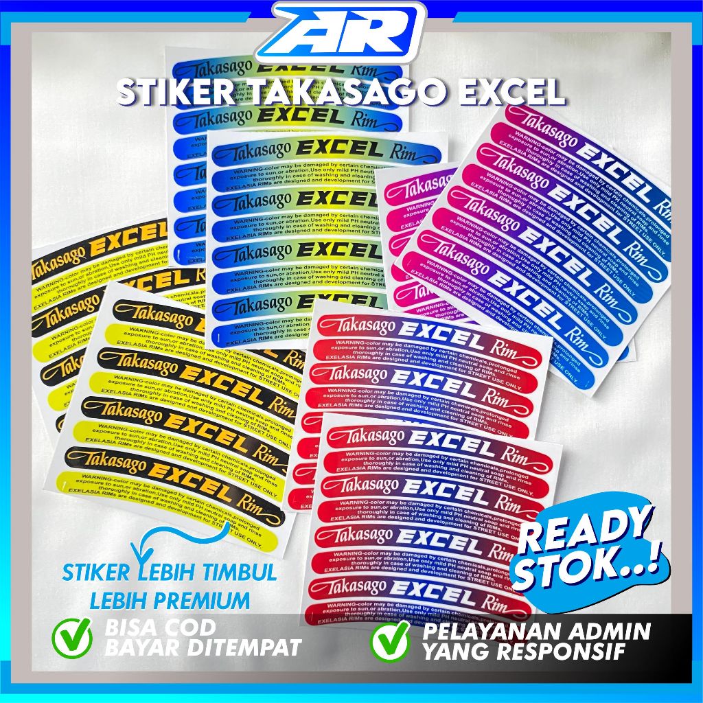 Takasago EXCEL ASIA PRINT VELG STICKER - STICKER LIST VELK RIMS ...